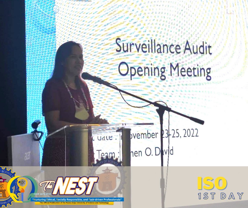ISO SURVEILLANCE AUDIT 2022 | Nueva Ecija University of Science and ...